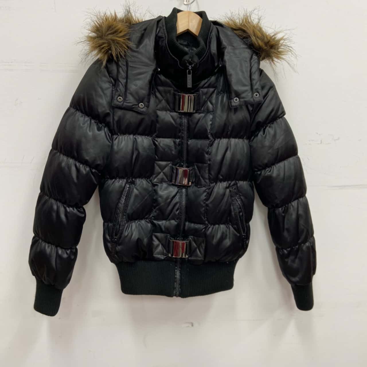 ONLY Womens Size XS Bomber Syle Puffer Jacket Black