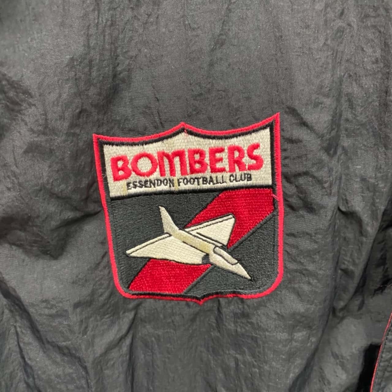 NIKE Mens Vintage Essendon Bombers Jacket Size L Black /Red (s)