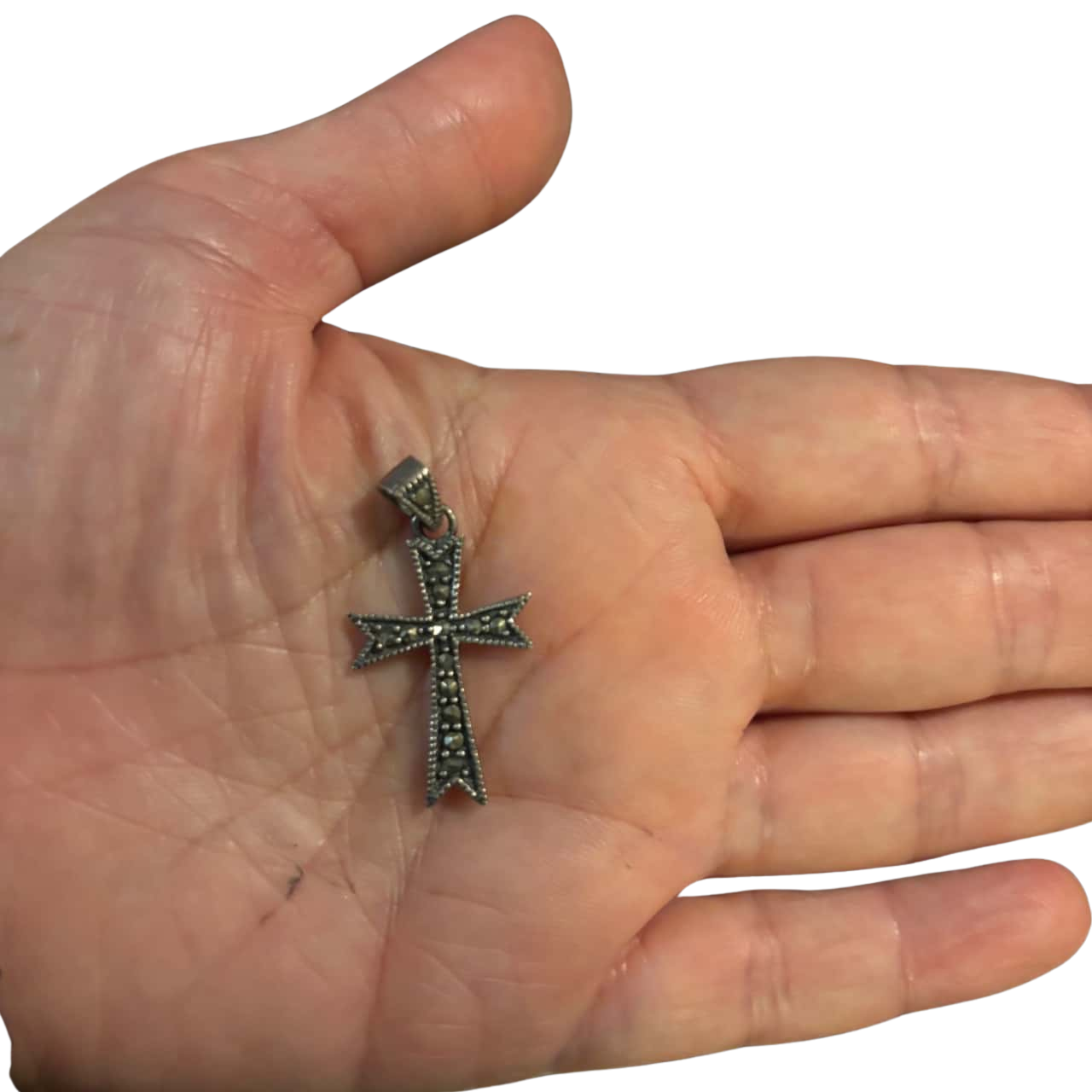 Vintage Marcasite Cross - Sterling Silver(s)