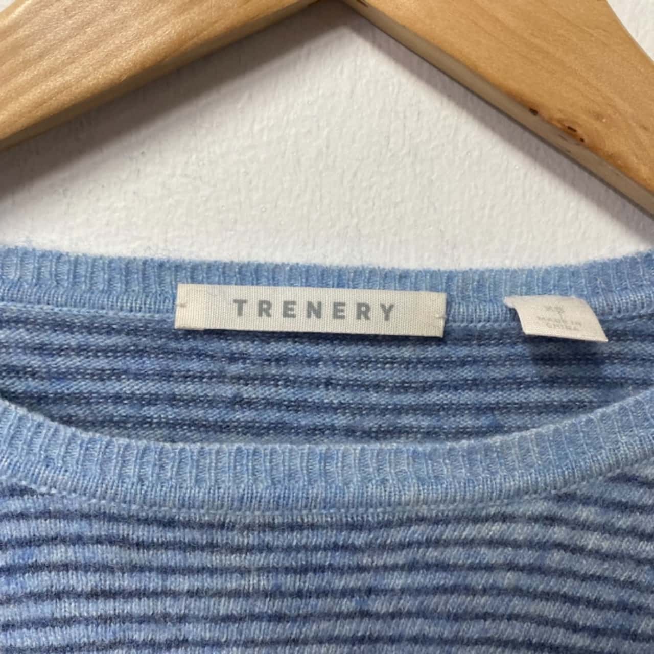 Trenery Womens Size XS Jumpers Blue / Striped Wool Mix(s)