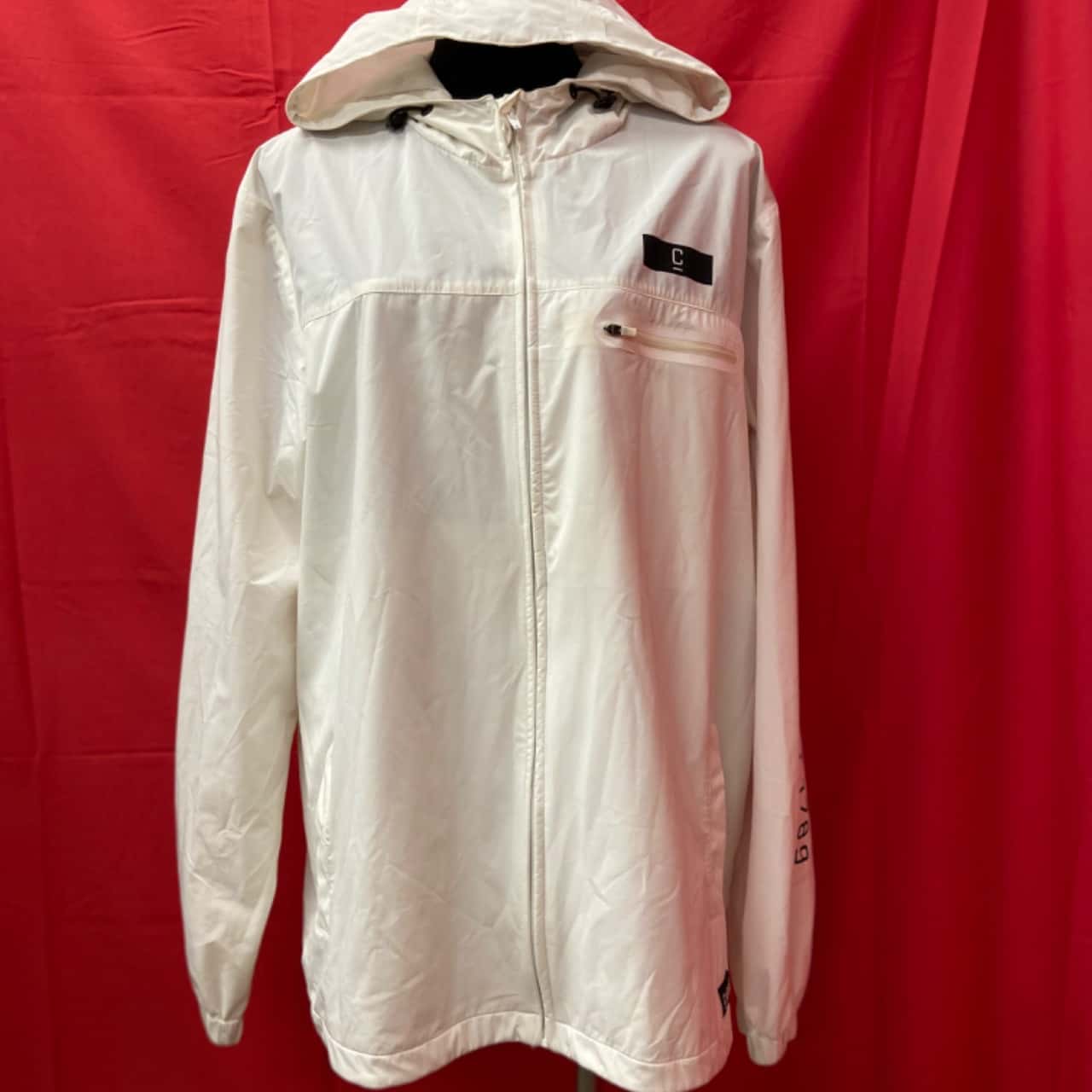 Carre Mens Size XXL Front Zipper / Hood Jacket White (s)