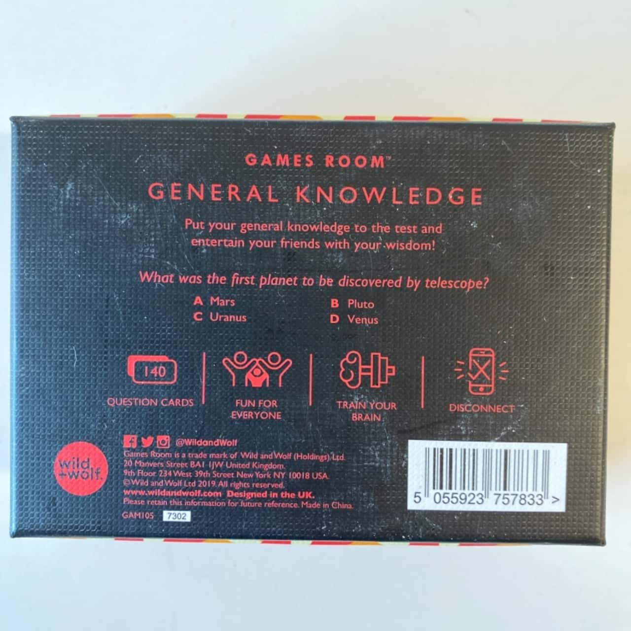 Wild & Wolf Games Room Classic Charades & General Knowledge(s)