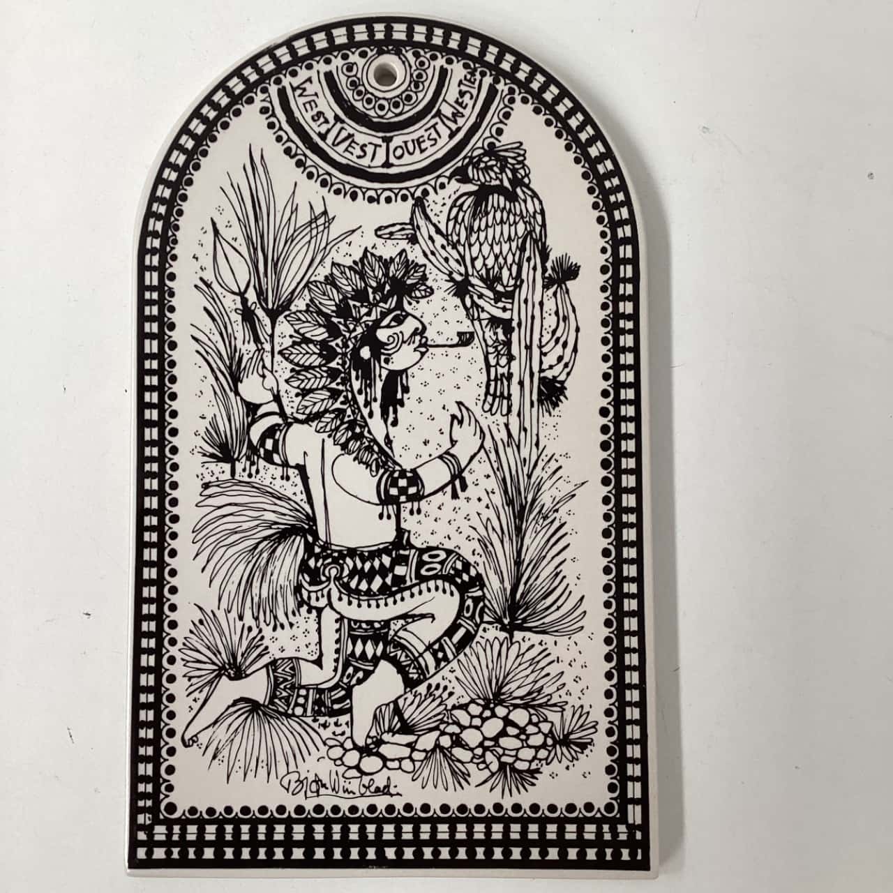 BJORN WIINBLAD- vintage Danish wall plaque “die Vier Windrichtungen “(s)