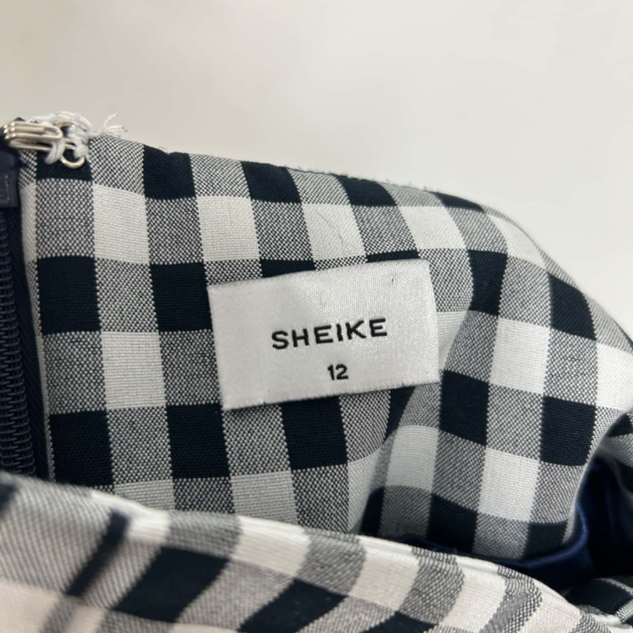 Sheike Size 12 Black & White Checked Skirt (s)