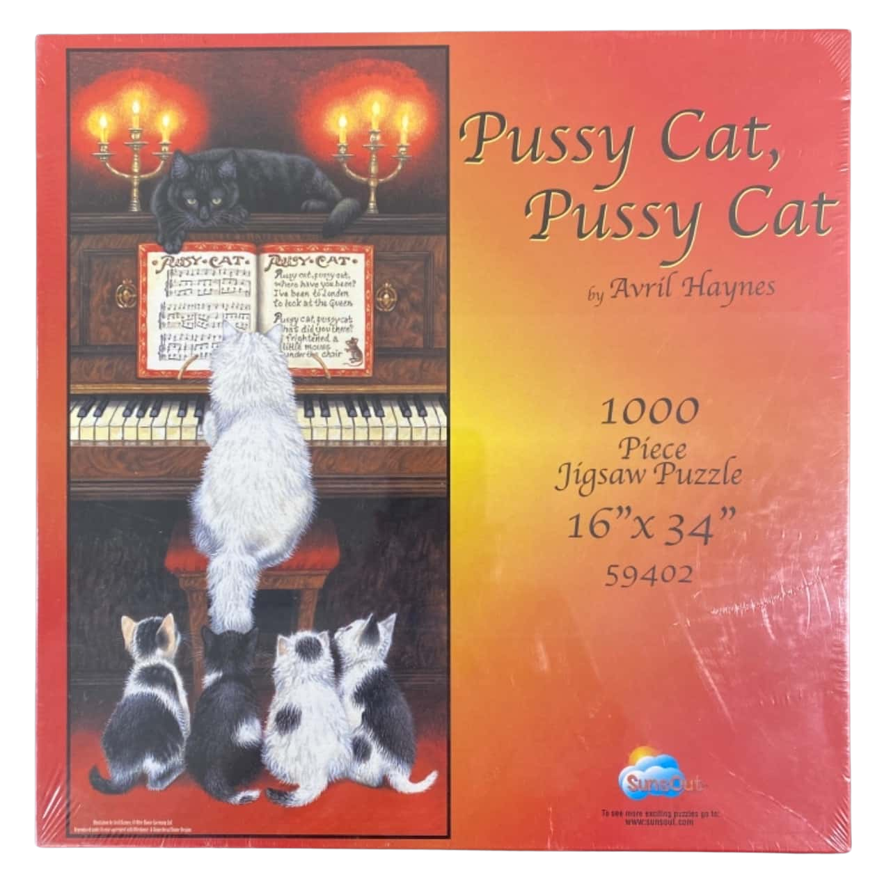 Sunsout Pussy Cat Pussy Cat 1000 Piece Jigsaw Puzzle New Sealeds