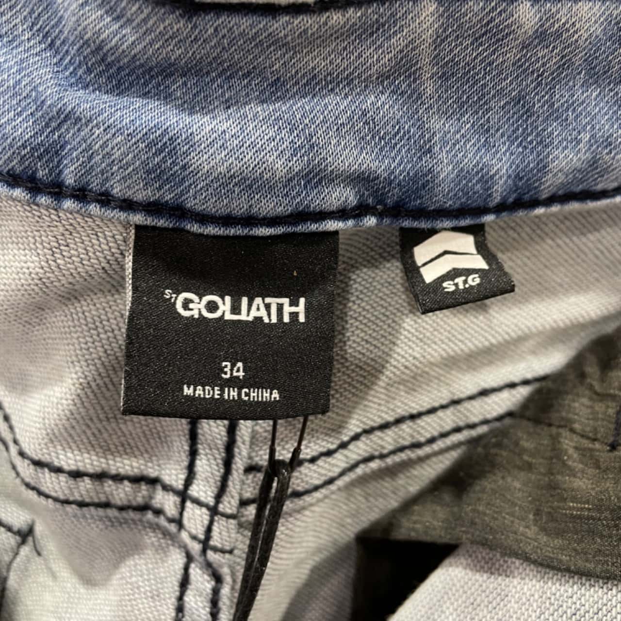 BNWT!! RRP $79.95!! St Goliath Brand!! Unisex Size 34 Denim Shorts Blue (s)