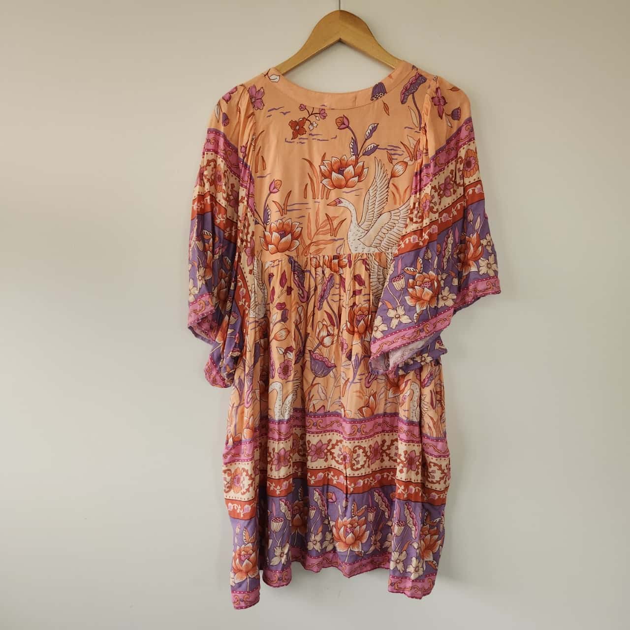 Jaase Pink Floral Pattern Mini Dress Size 10 / M