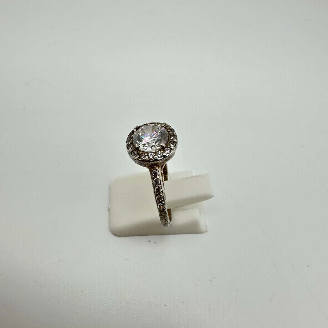 Sparkly Halo 925 Ring Size O