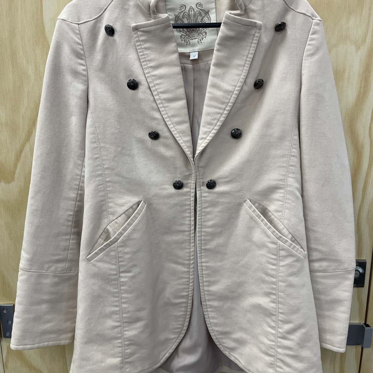 Forever New Womens Beige Winter 100 % Cotton Jacket Size 14