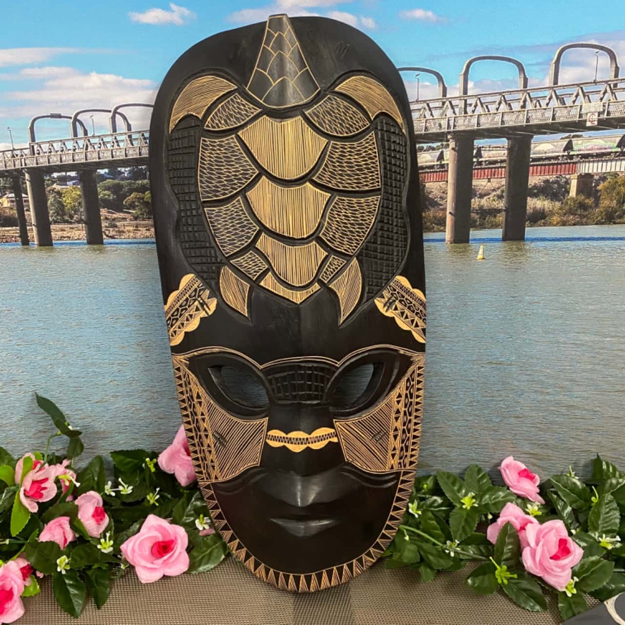 Hand carved Wooden Fijian Tribal Turtle Mask(s)