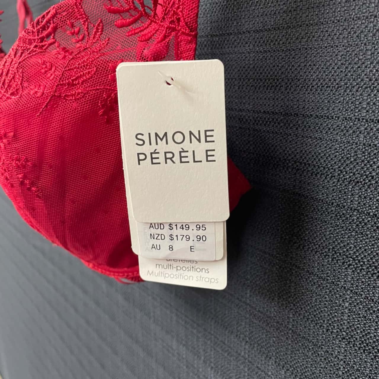 Simone Perele Womens Size 8 E Red BNWT