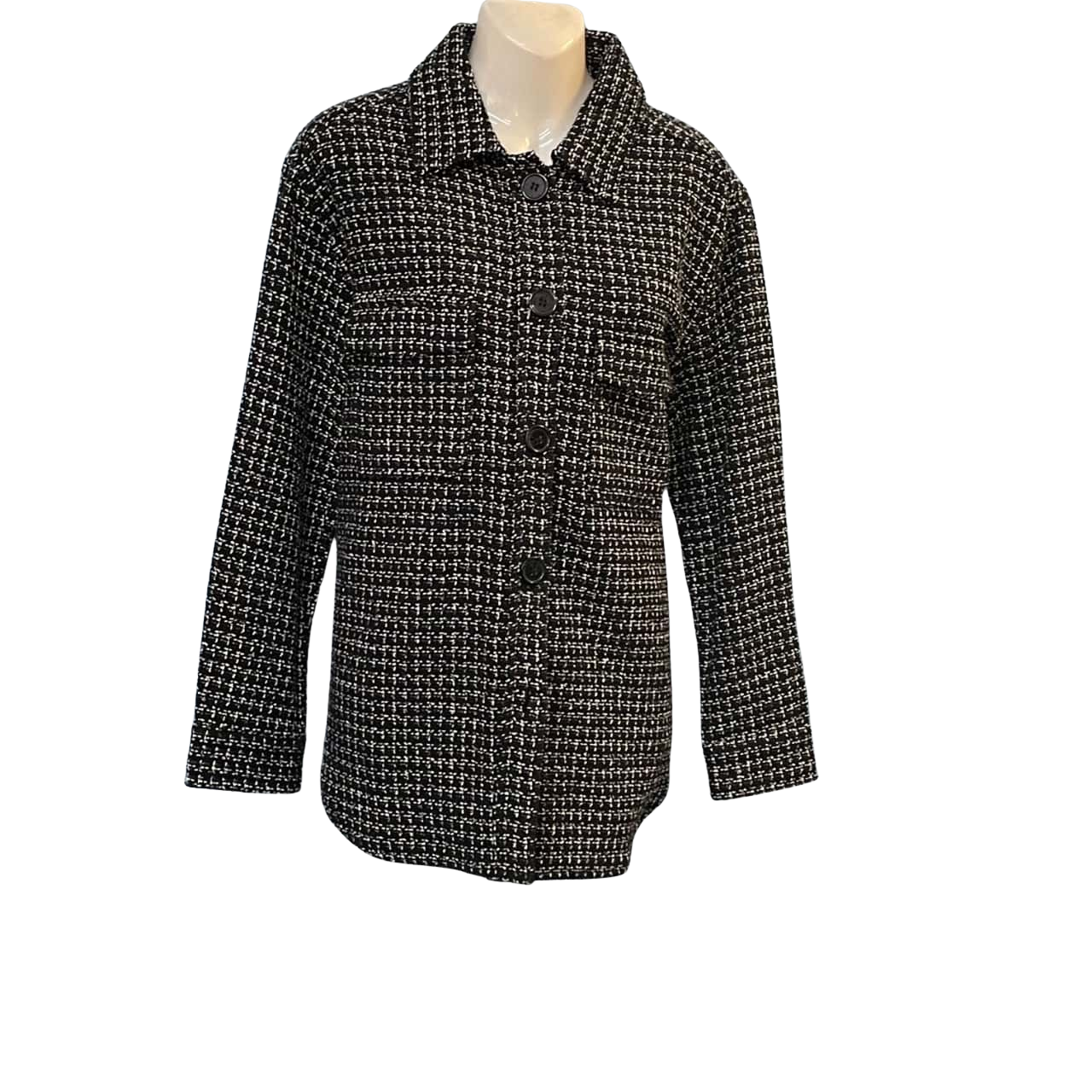 Suzannegrae Womens Size M Winter Coat Black / White