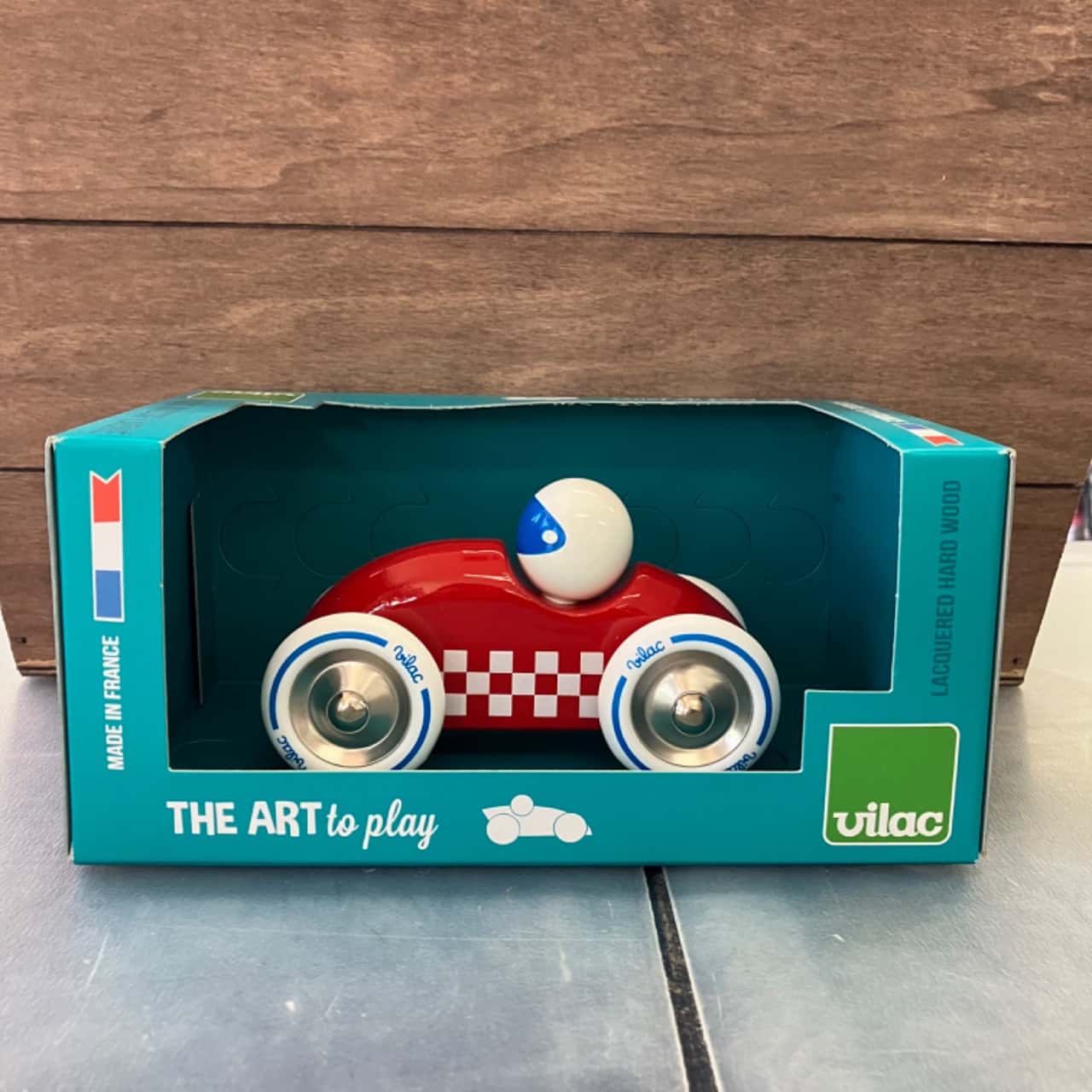 Vilac Made In France ‘Wooden Race Car’ NEW