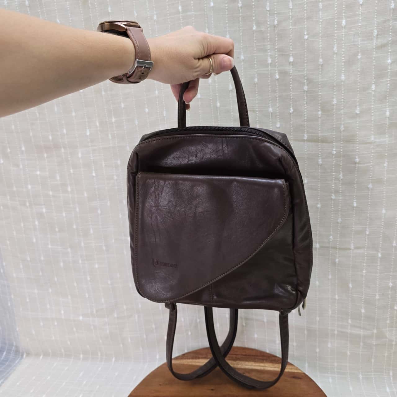 Pineland Small Brown Backpack/Shoulder Bag