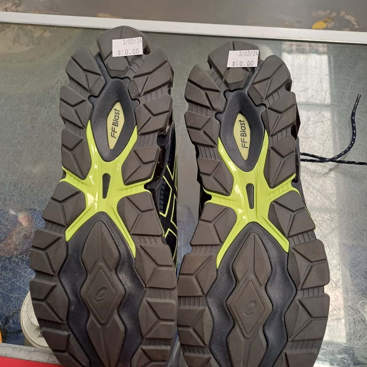 Asics Mens Size 7 Black / Blue / Grey Shoes(s)