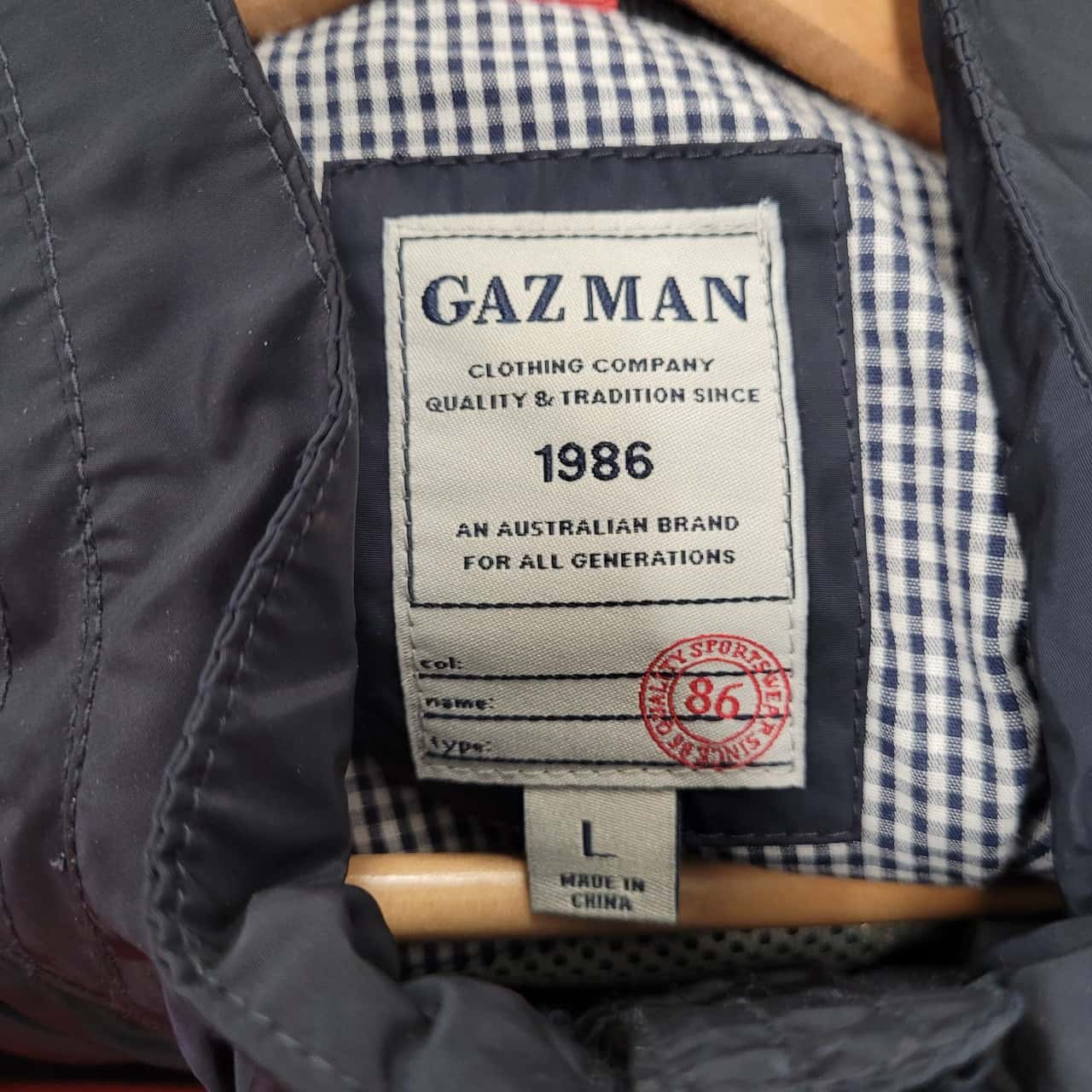 Gazman Mens Size L Navy Jacket