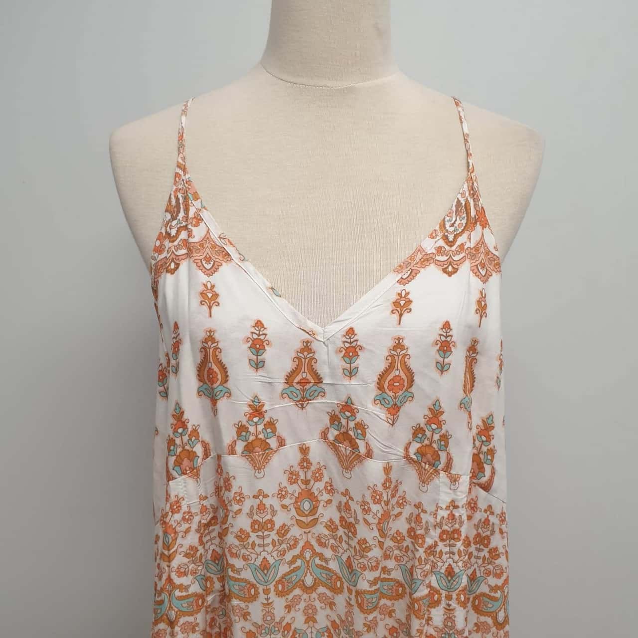 Jaase Cute Casual Spaghetti String Caramel Aztec Pattern Summer Maxi ...