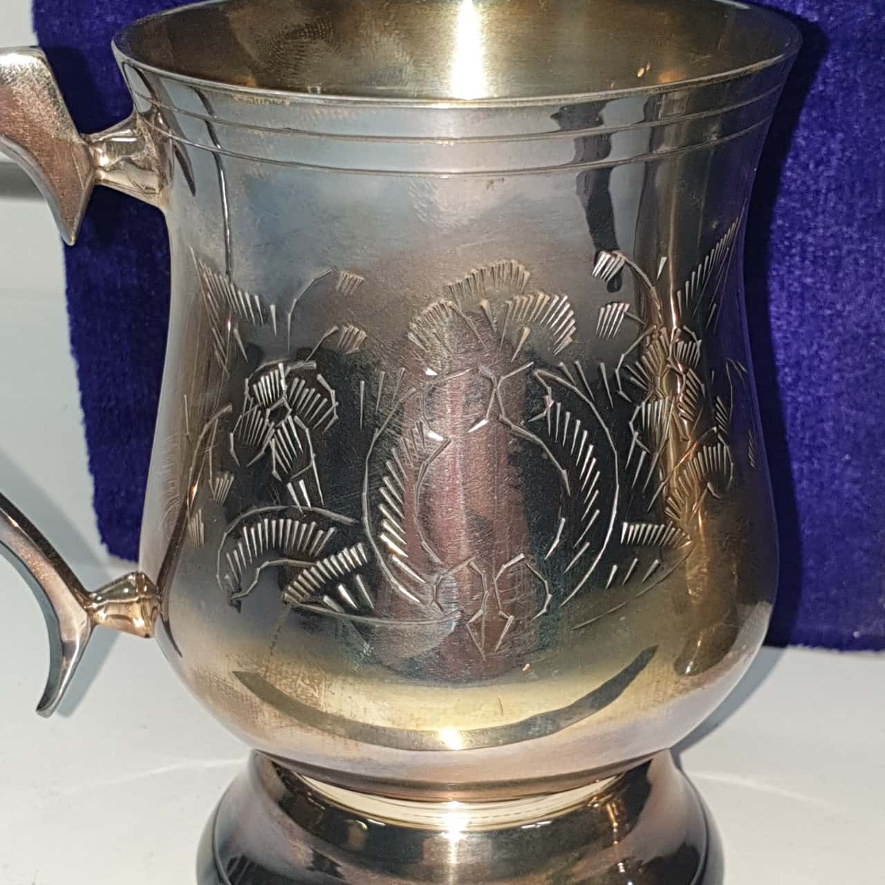 2x Silver Goblet Mugs