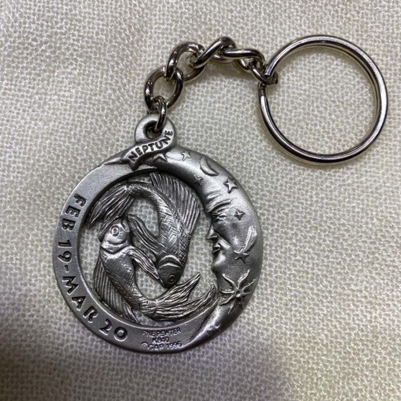 Fine Pewter Pisces Keychain