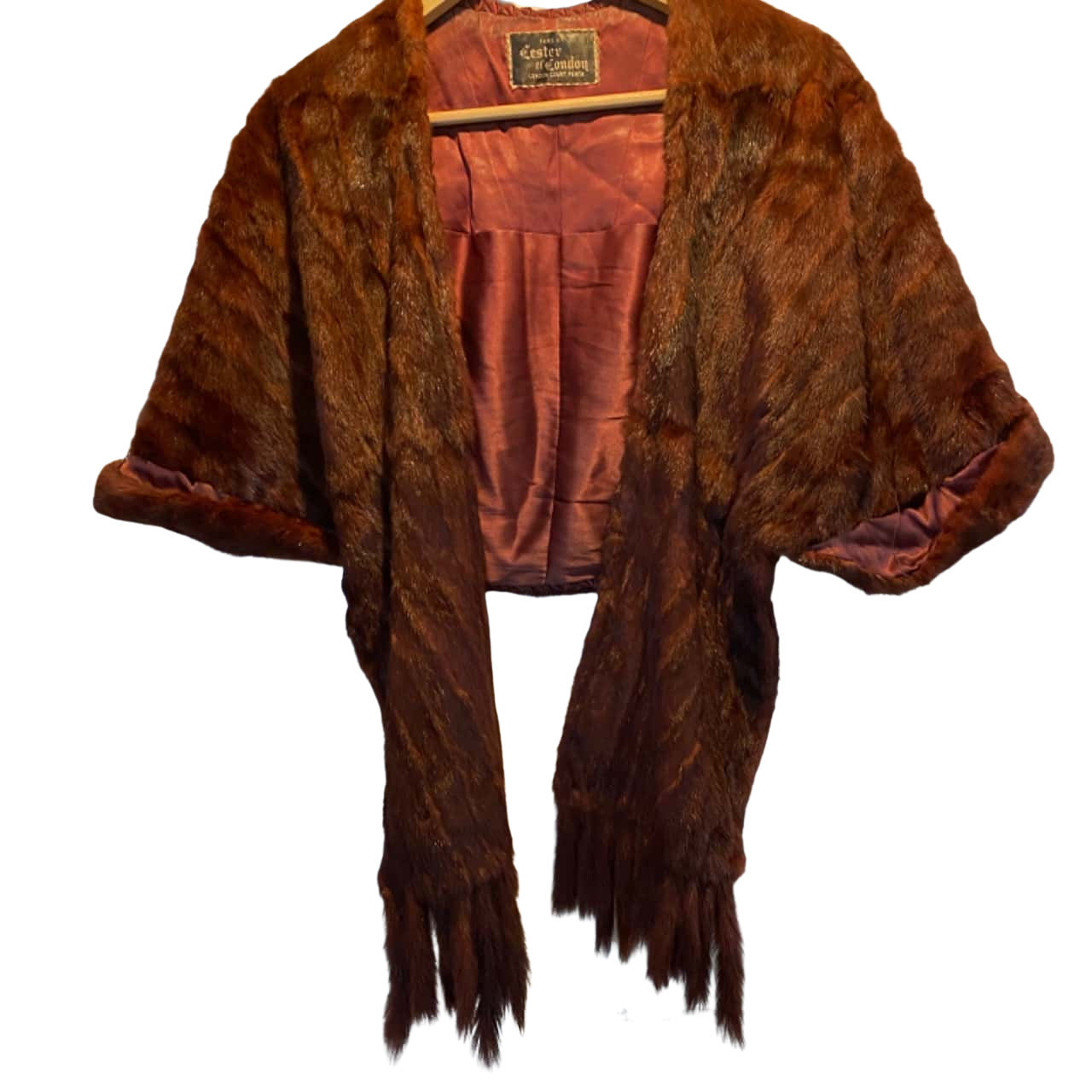 Lester of London Womens Size M Fur Brown Shrug(s)