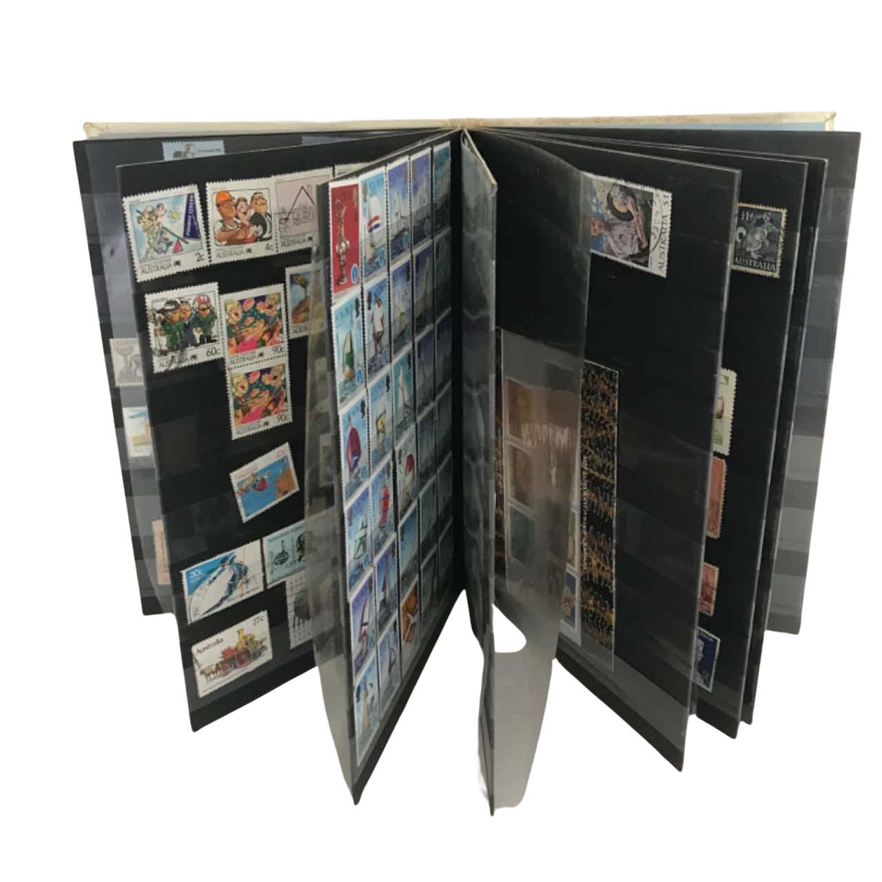 Vintage Stamp Album Mainly Australia & Solomon Islands plus some First ...