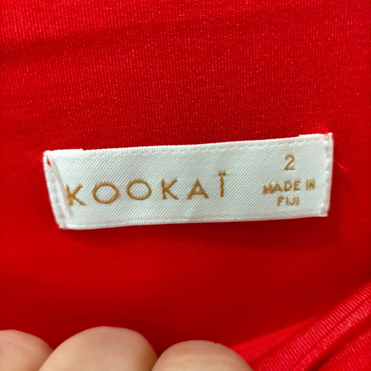Stunning Kookai Size 2 Strapless Body Con Red Dress VGUC (s)