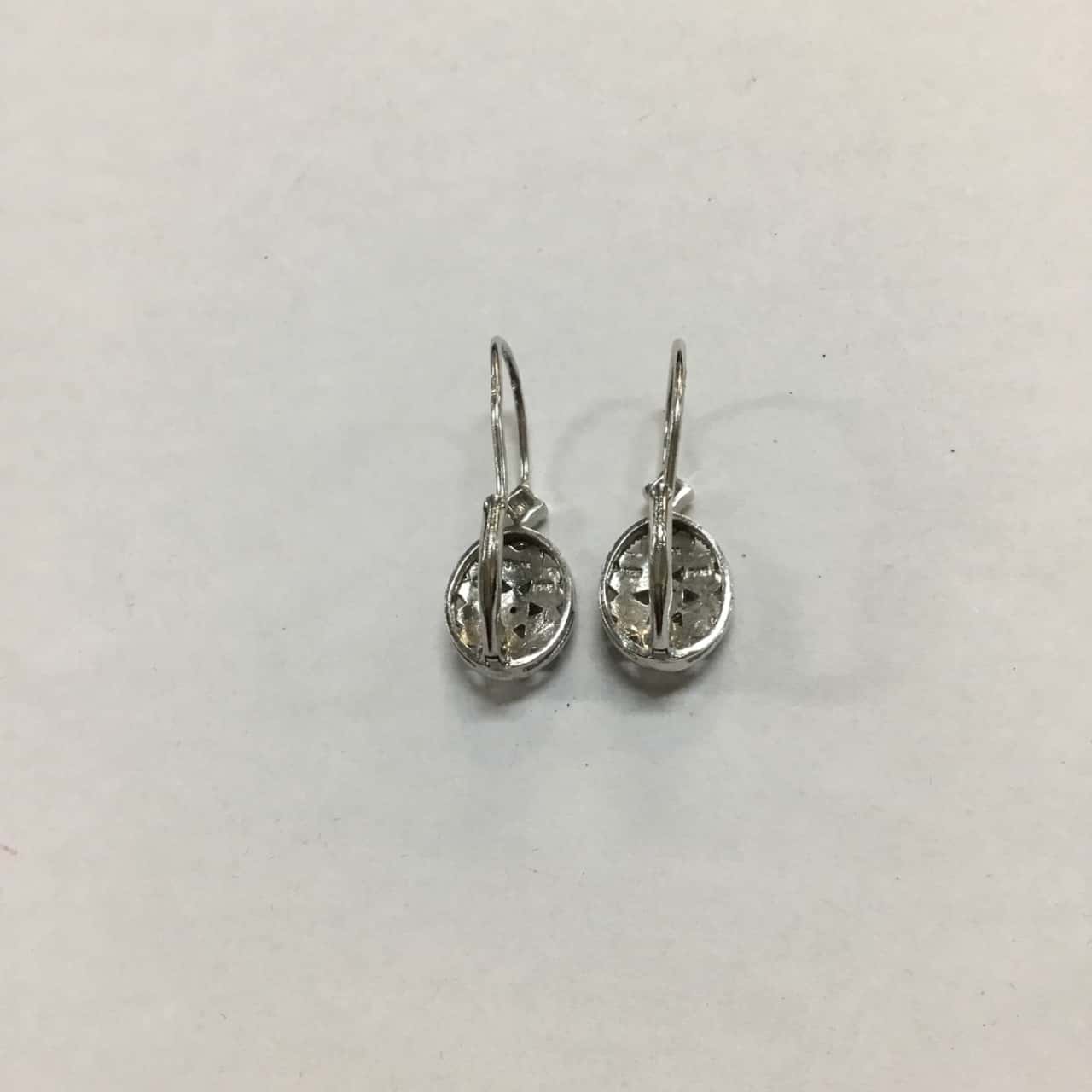 Sterling Silver 925 CZ Set Euro Wire Earrings (s)