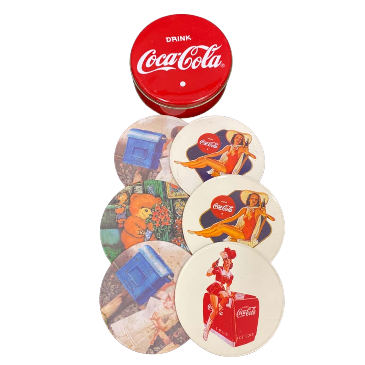 Coka Cola coaster #3 including tin