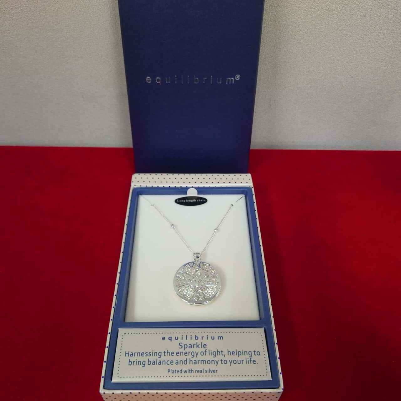 Equilibrium Womens Tree Of Life "Sparkle" Silver Plated Necklace(s)