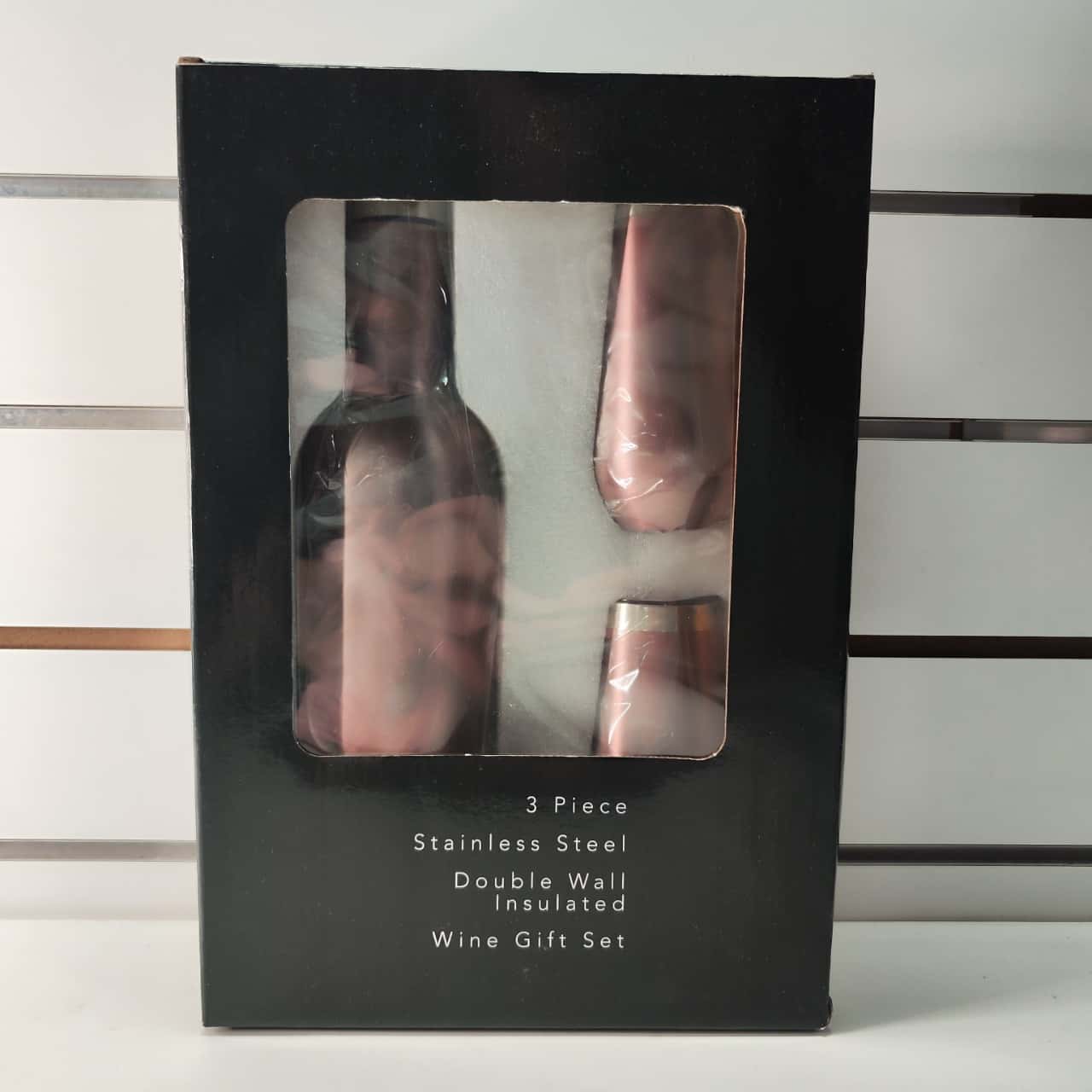 3 piece Stainless steel Double wall insulated wine gift set NEW