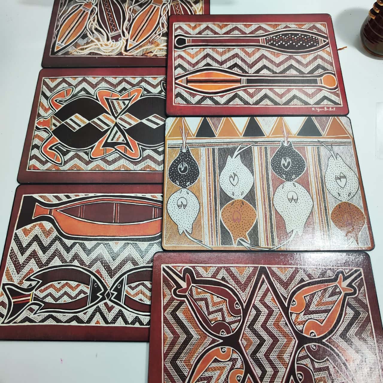 Aboriginal Artists Gallery Place Mats x6 (s)