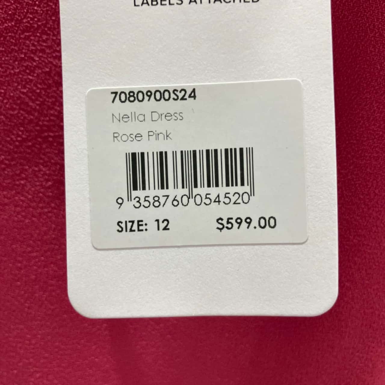 New With Tags Perri Cutten Women's Size 12 Rose Pink Nella Dress