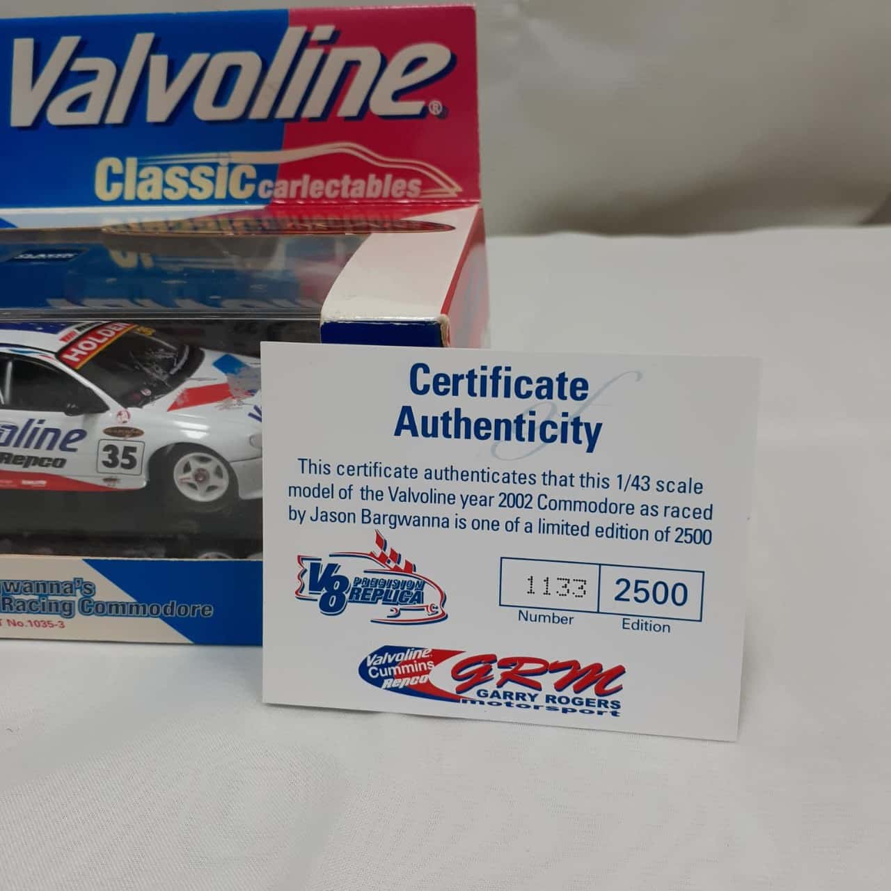 Classic Carlectables : 2002 Valvoline Racing Commodore 'Jason Bargwanna ...