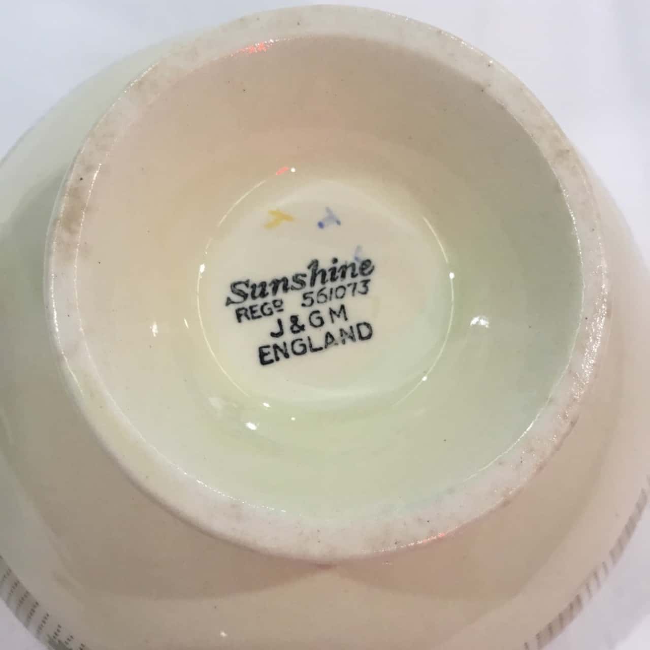 Sunshine Milk Jug J & GM England