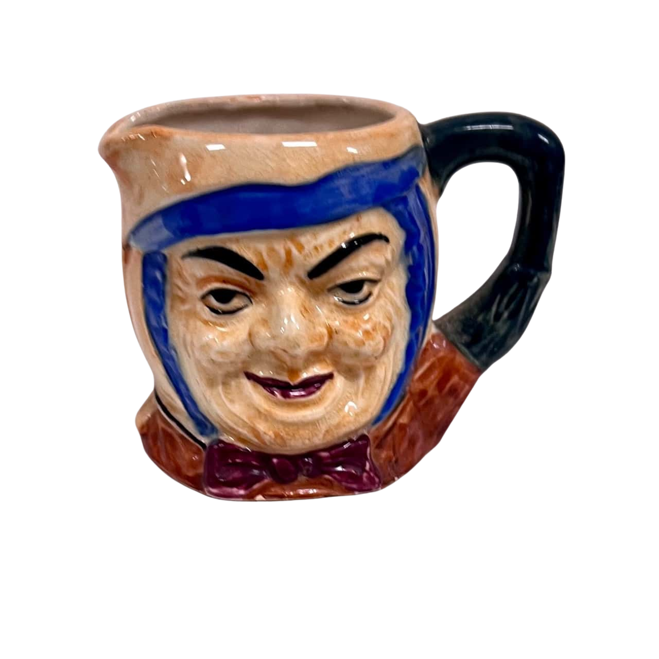 Vintage Old lady Ceramic Toby jug 8cm tall(s)