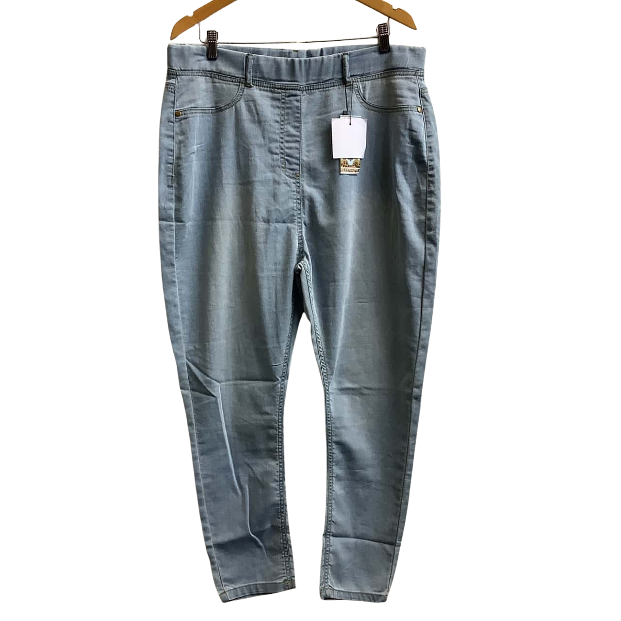 Brand New Boohoo Womens Label Size UK20 Basic Jeggings Light Blue(s)