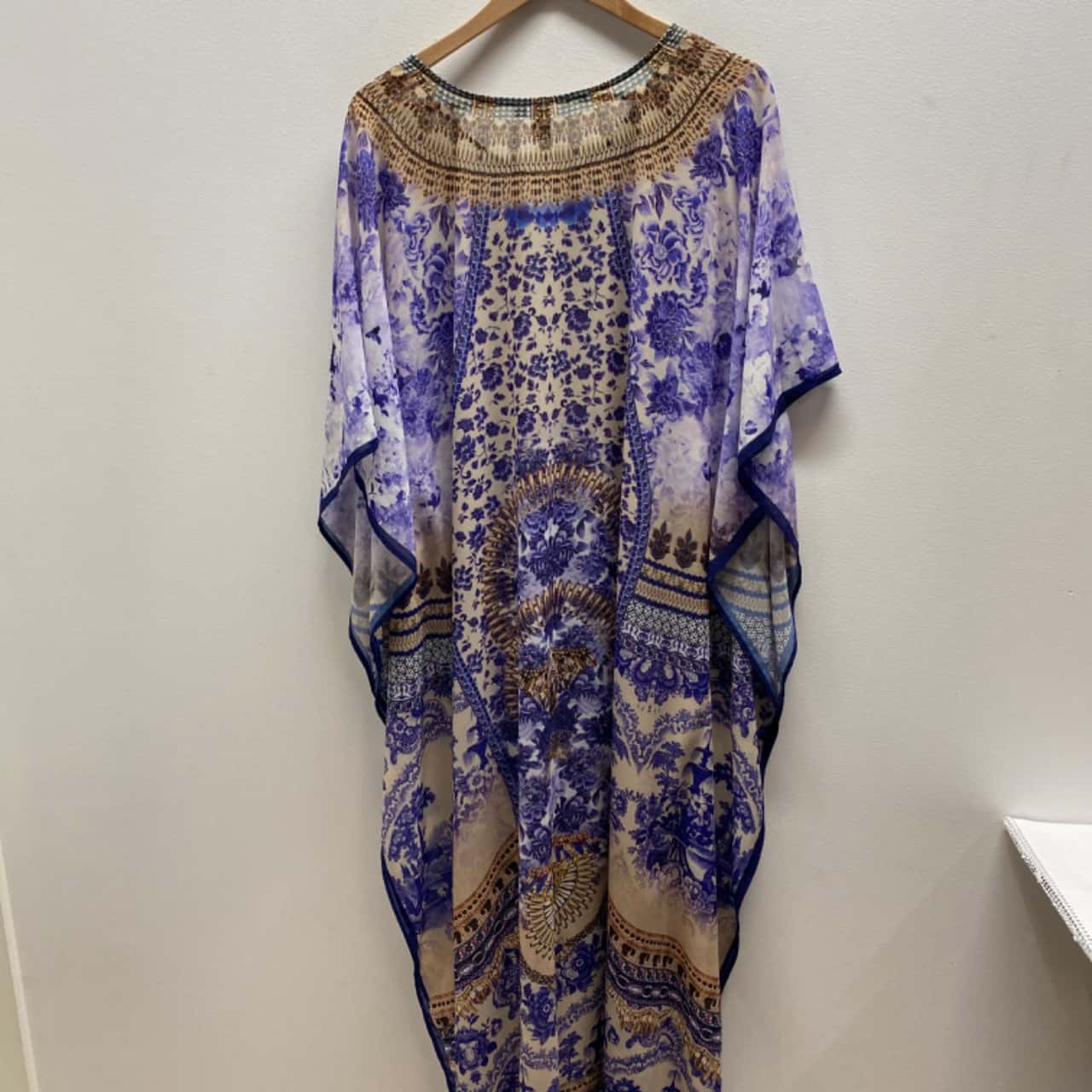 Isabel London Womens Blue Pattern Kaftan(s)