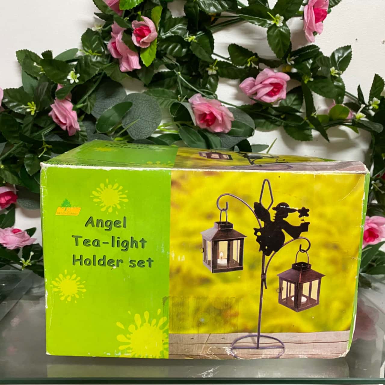 Box 1-Brand new Angel tea light holder set- please read description