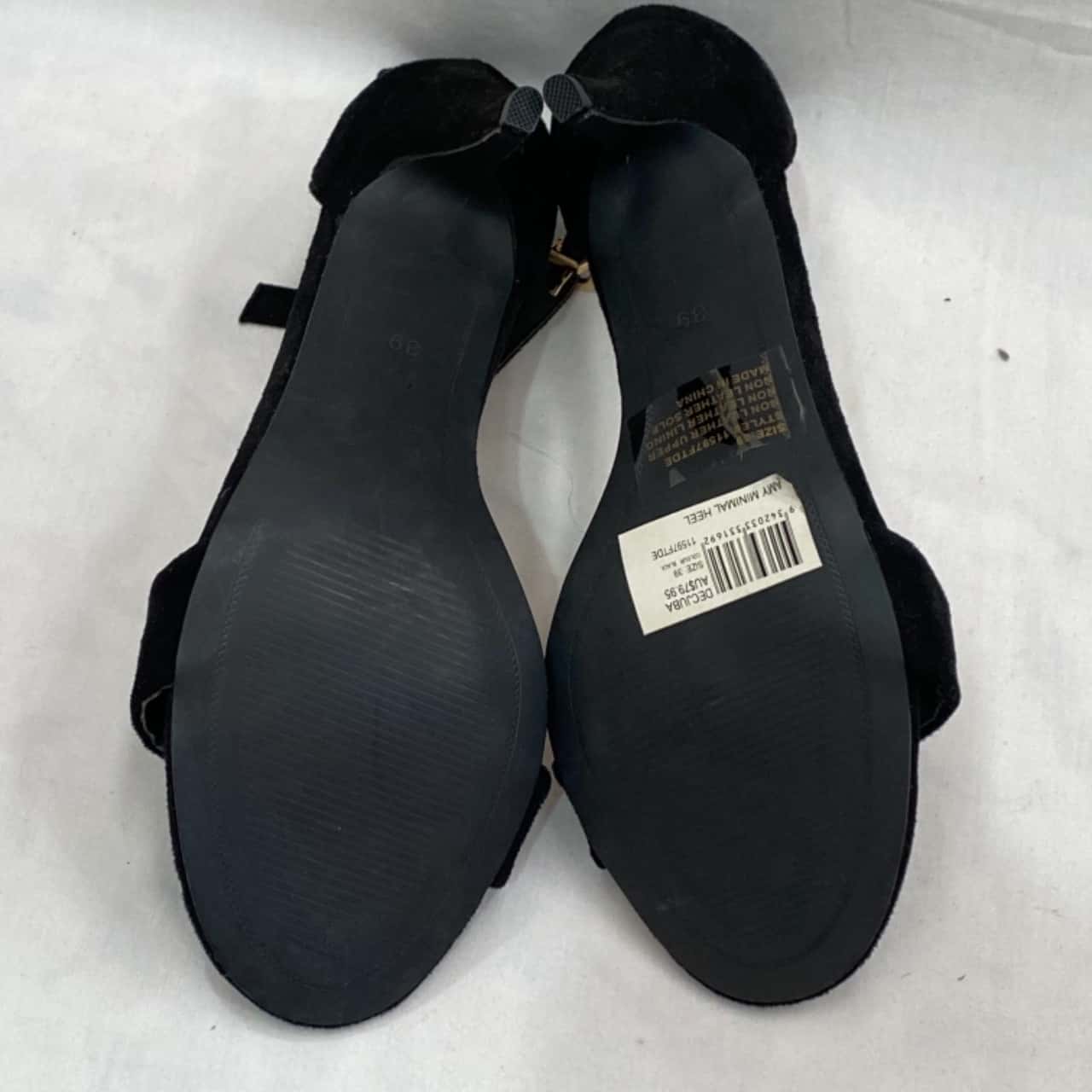 BNWT Decjuba High Heels Black Strappy Shoes SIZE 39 - RRP $79.95