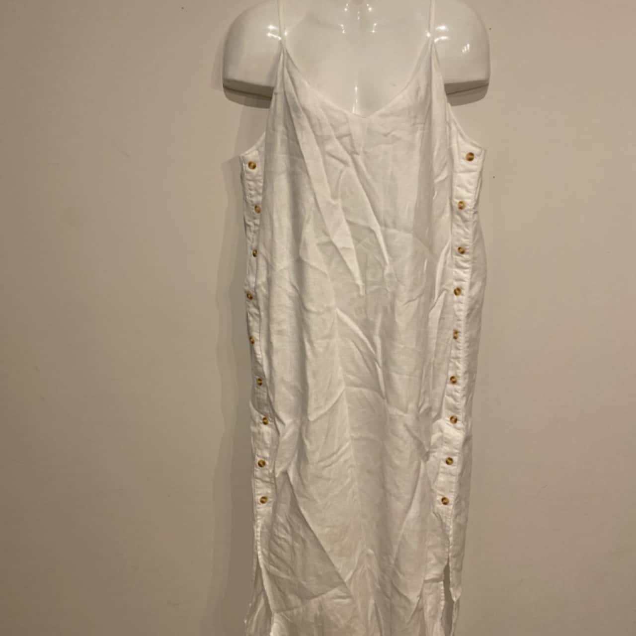Sussan Womens Size 12 Shoestring Strap White (s)
