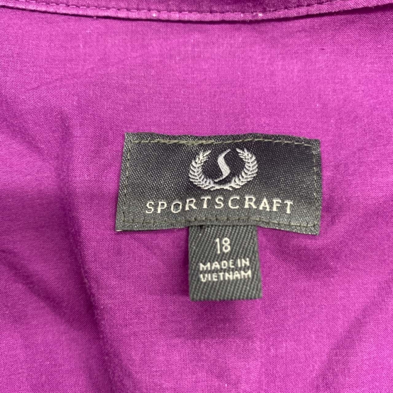 Sportscraft Womens Size 18 3/4 Sleeve Purple (s)