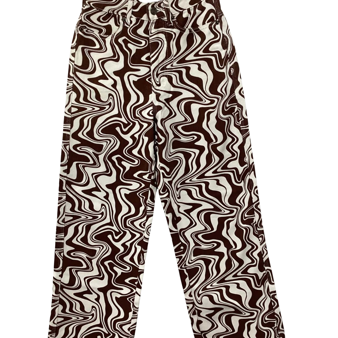 Ghanda pants , BNWT, Size 6 , Brown / Cream (s)