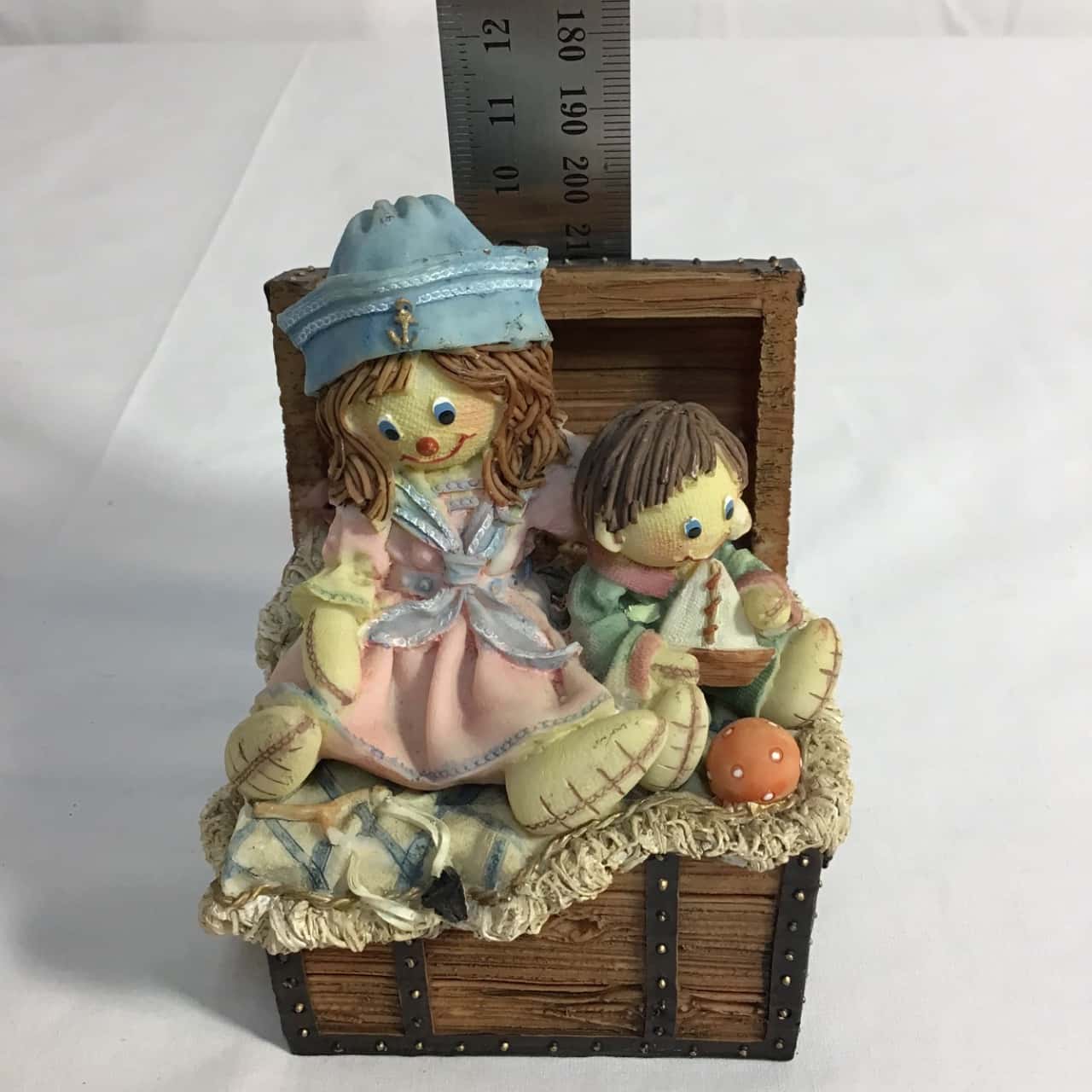 2 x Regency fine arts collectable rag dolls out of the chest Figurine ...