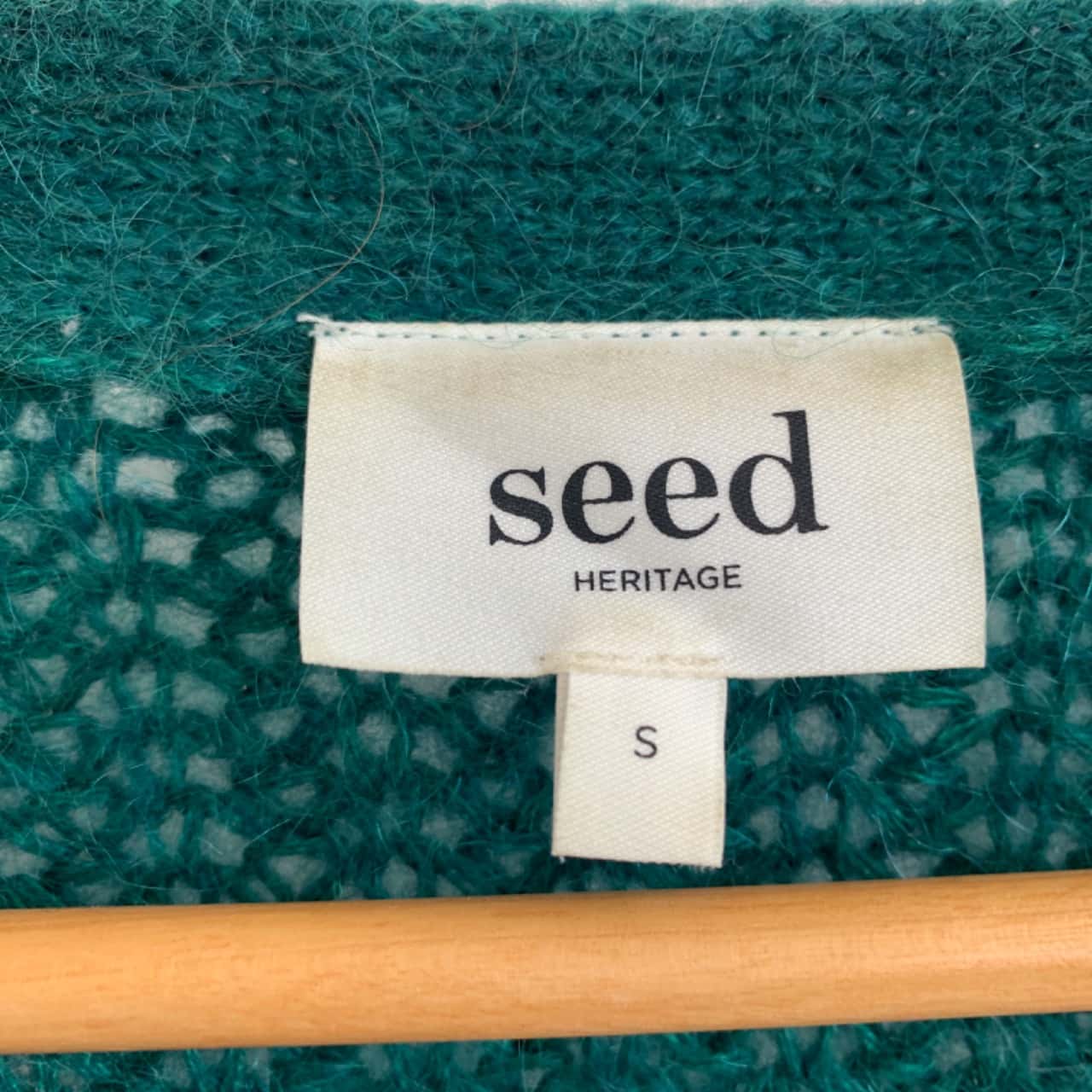 Seed Small Green Wool-Blend Cardigan(s) - New Without Tags | Salvos Stores