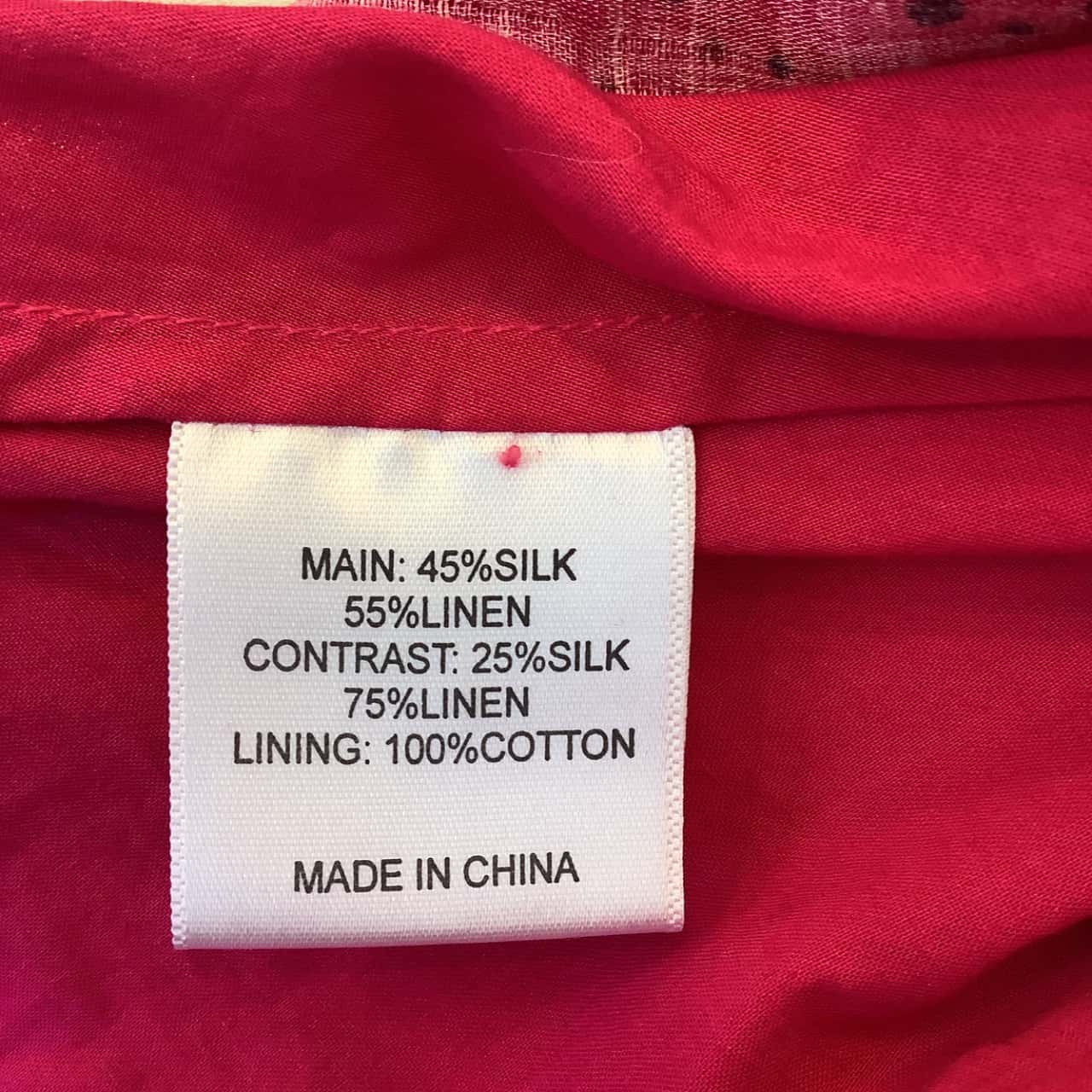 AJE Womens AUS Size 4, Label 6 Silk & Linen Blend Mini Dress Dark Pink (s)