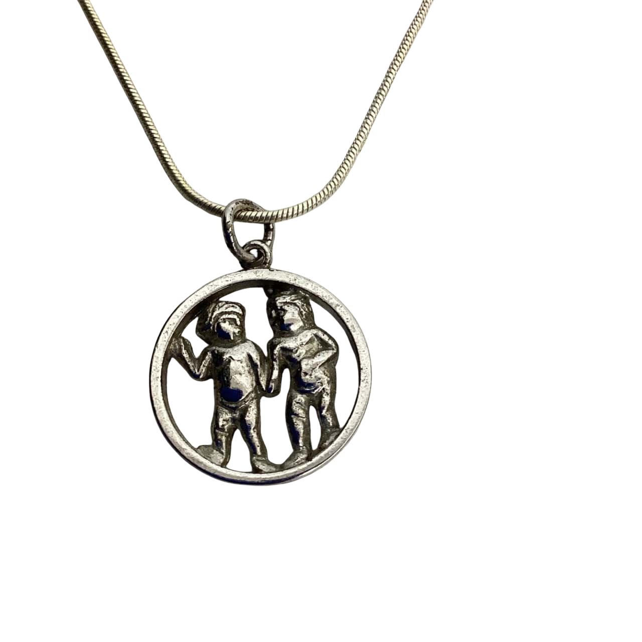 Womens Pendant Sterling Silver Gemini Twins (Stamped STG SIL) on Silver ...