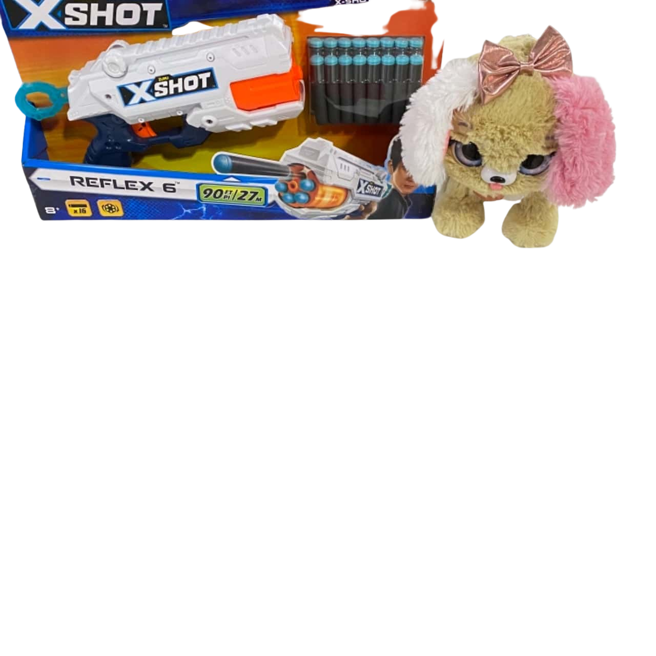X Shot Reflex 6 Gun And Fur Real Friends Dog NWOT