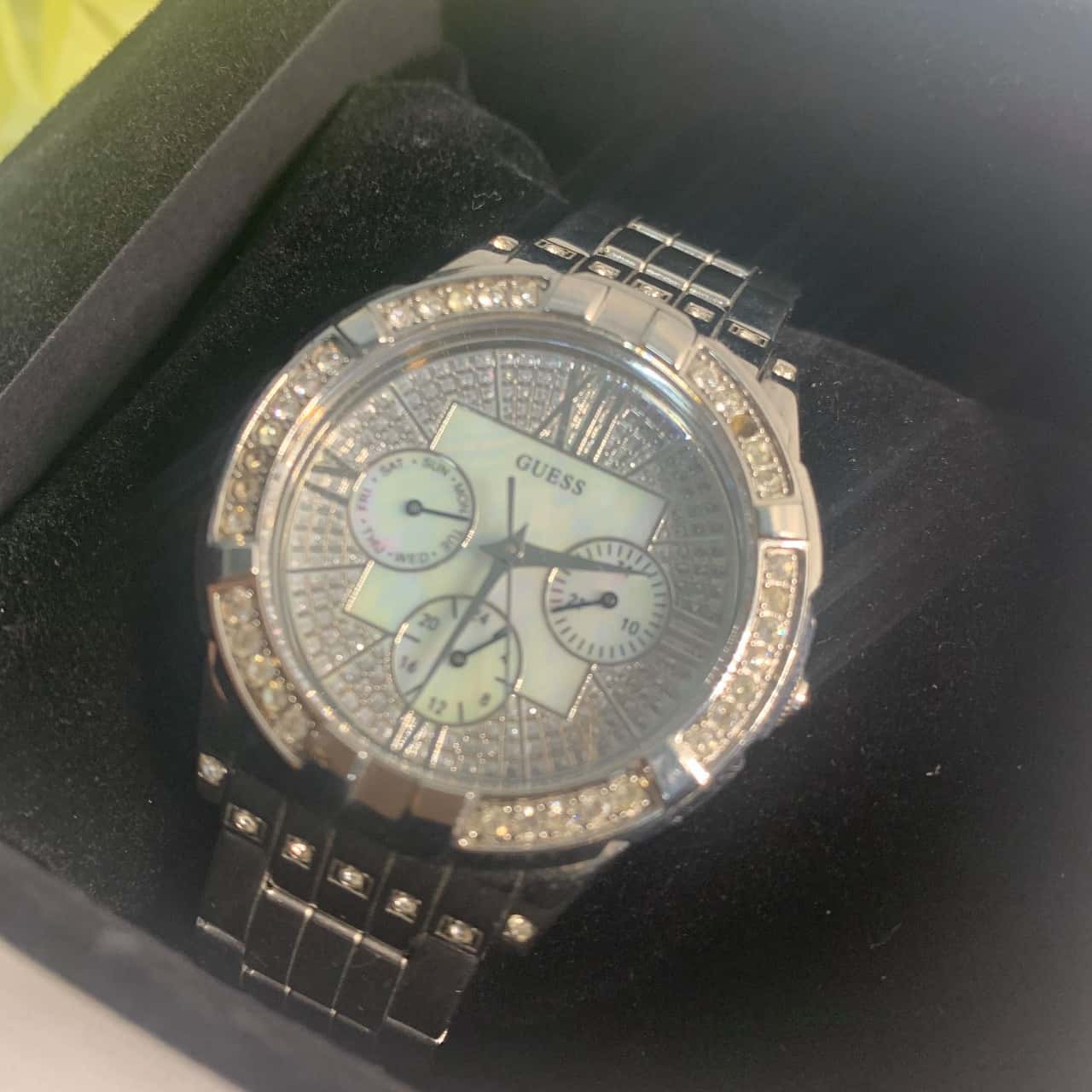 Guess Silver Watch with Pearl face (s)