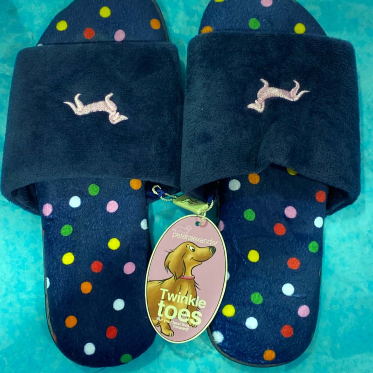 Peter Alexander Womens Slippers Size M Blue / Multicoloured (s)