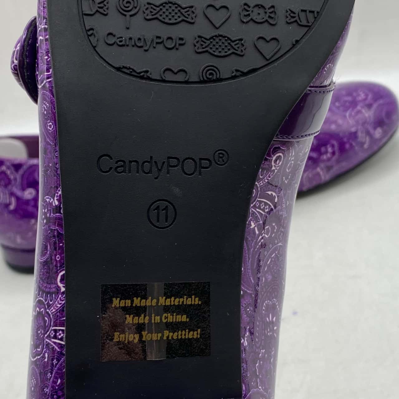 Womens Candy Pop Purple Paisley "Controversy" Flats Shoes (Brand New In ...
